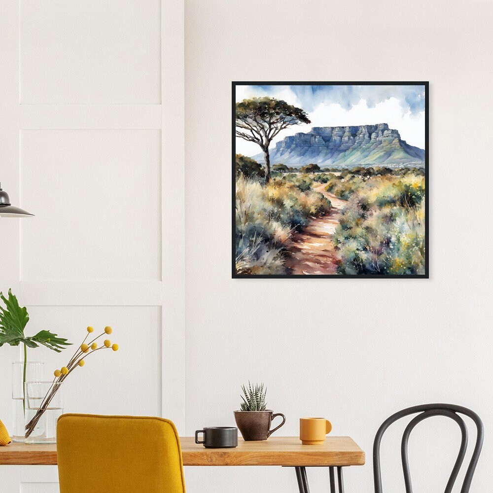 Table Mountain Art, Table Mountain Painting, Table Mountain Watercolor ...
