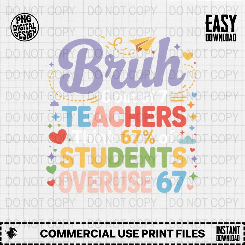 Bruh Teachers Overuse Digital PNG: High-resolution, Transparent ...