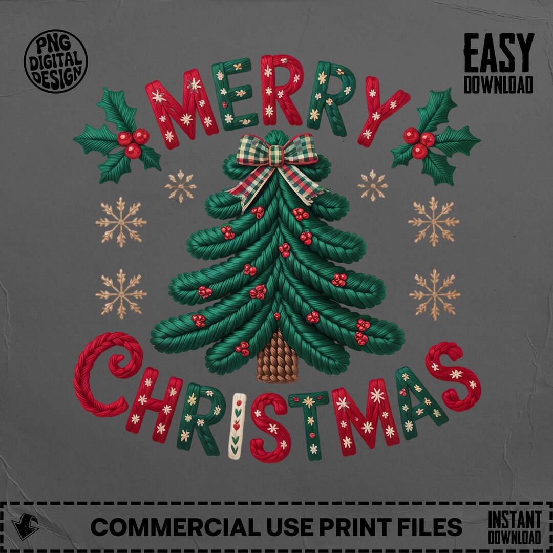 Christmas PNG Digital File: Holiday Tree, Commercial Use, Instant ...