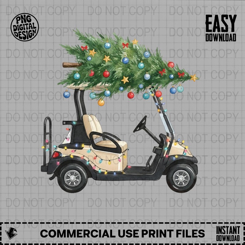 Christmas Golf Cart Decor - Etsy