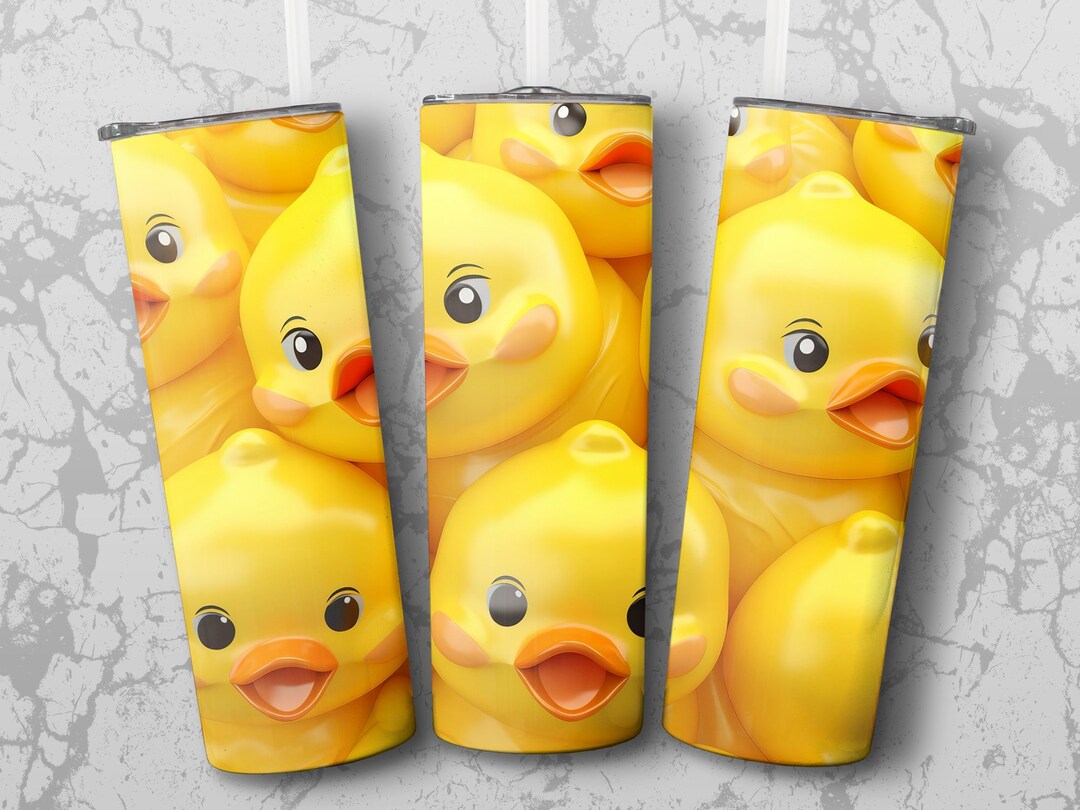 Rubber Ducks 20 Oz Skinny Tumbler Sublimation Design, Straight ...