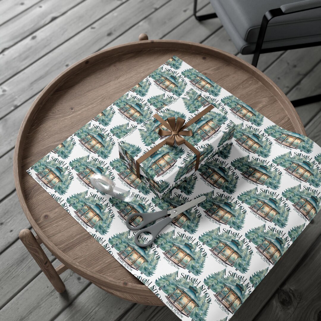 I Smell Snow Wrapping Paper Stars Hollow Holiday Wrap Where You Lead I ...
