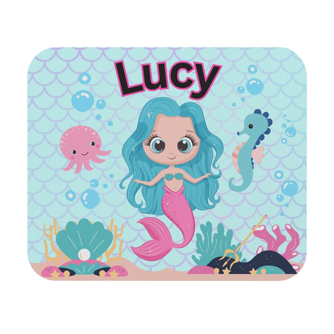 Custom Mouse Pad Custom Kids Mermaid Mouse Pad Personalized Mermaid ...