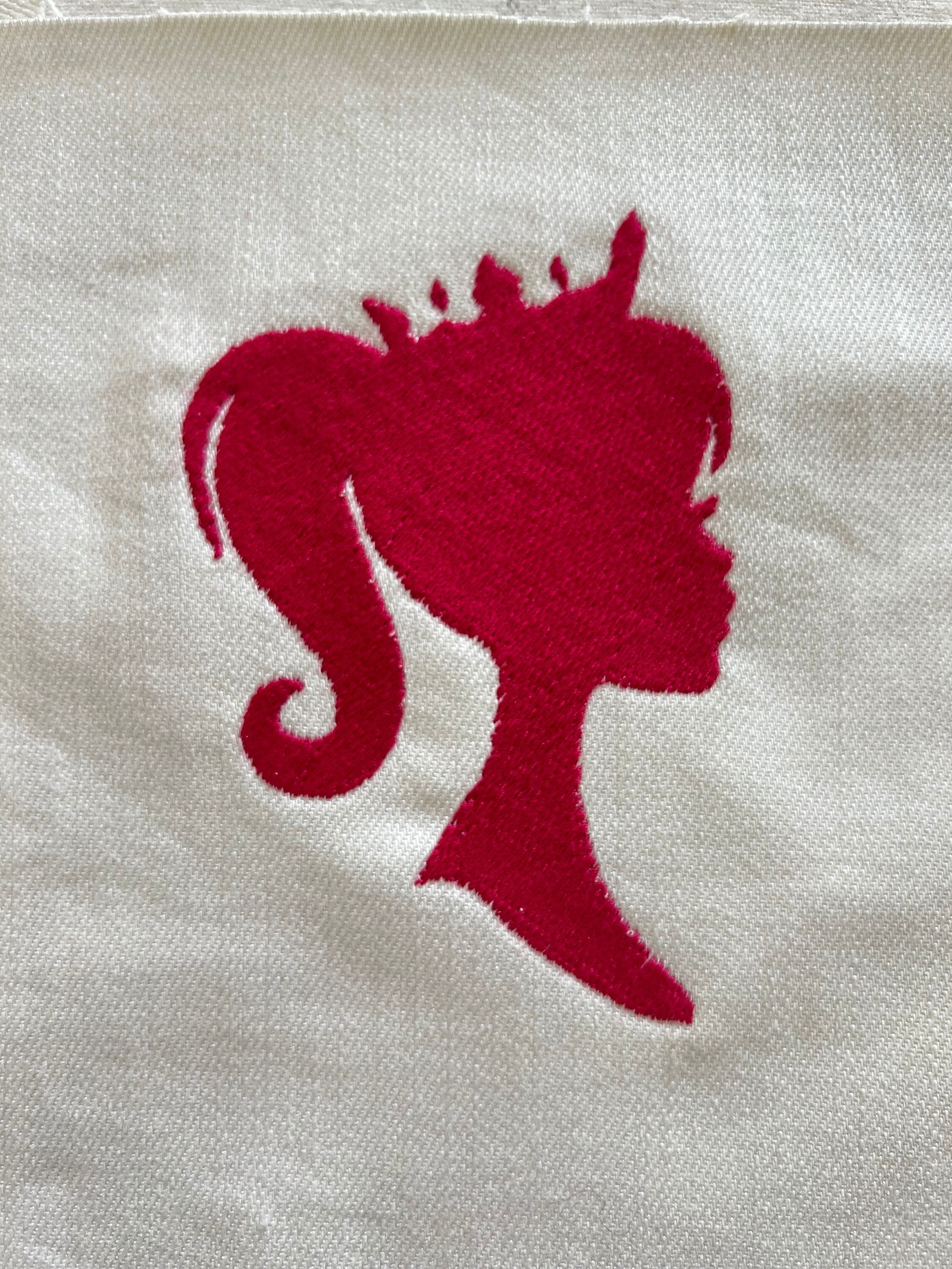 5 Sizes Barbie Head With Crown Machine Embroidery Designs, Barbie ...