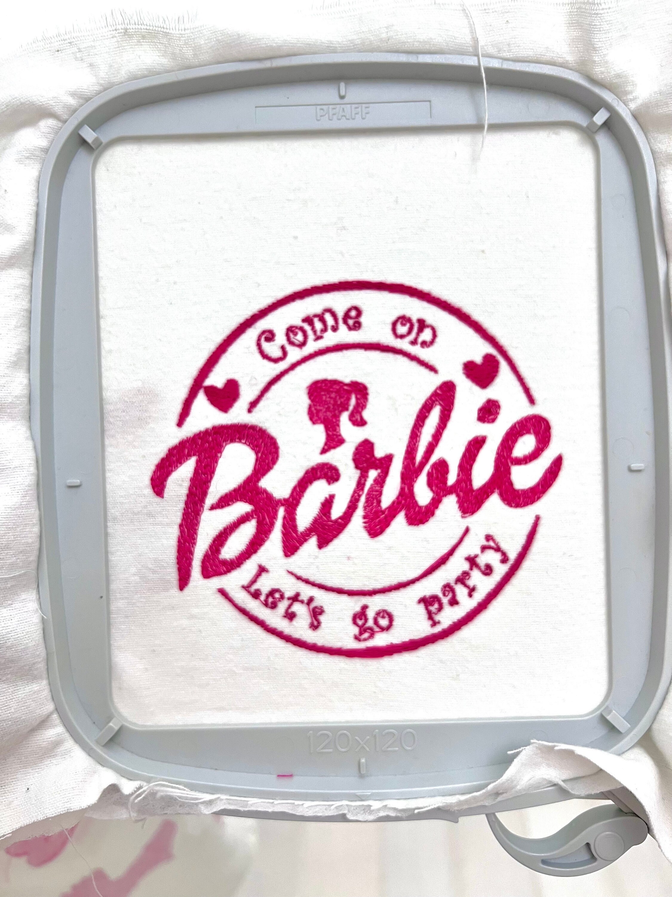 3 Sizes Barbie Machine Embroidery Designs, Barbie Silhouette Embroidery ...