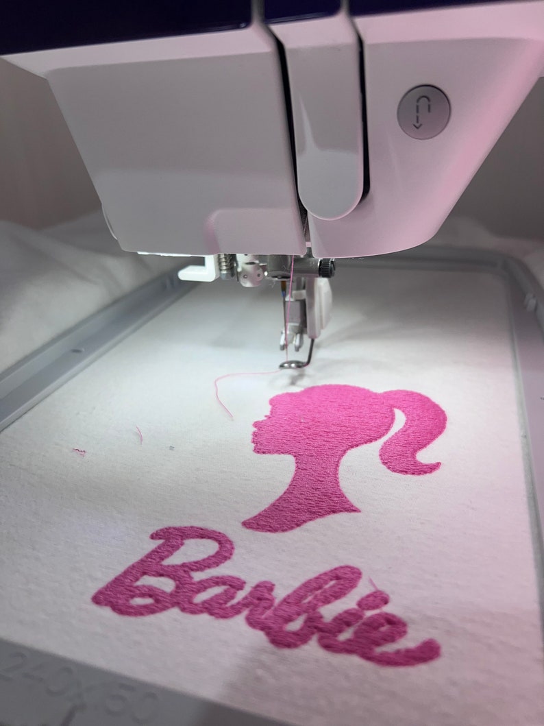 2 Sizes Barbie Machine Embroidery Designs Barbie Silhouette - Etsy