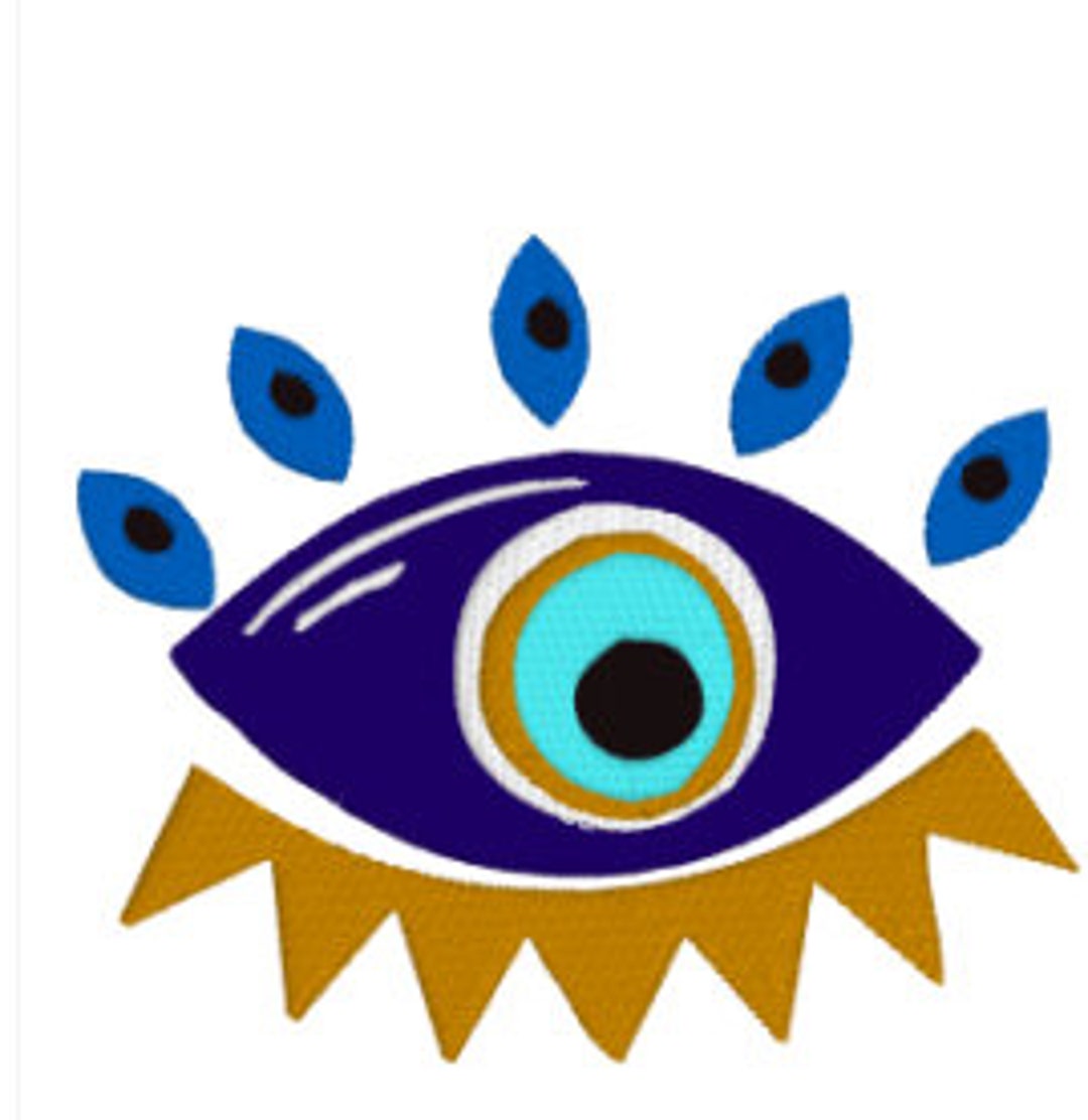 Evil Eye Machine Embroidery Design, Evil Eye Embroidery Patch, Eye ...