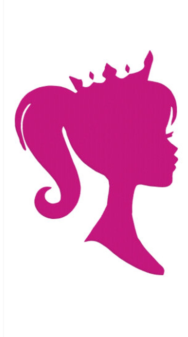 5 Sizes Barbie Head With Crown Machine Embroidery Designs, Barbie ...