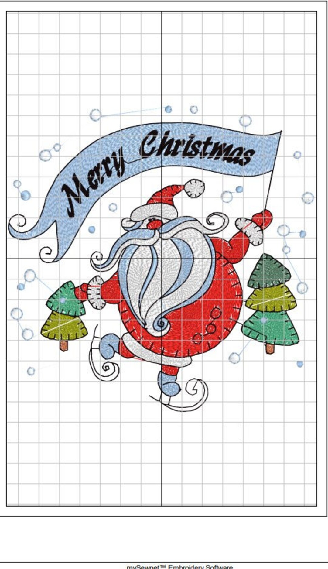 3 Sizes Santa Machine Embroidery Design, Merry Christmas Embroidery ...