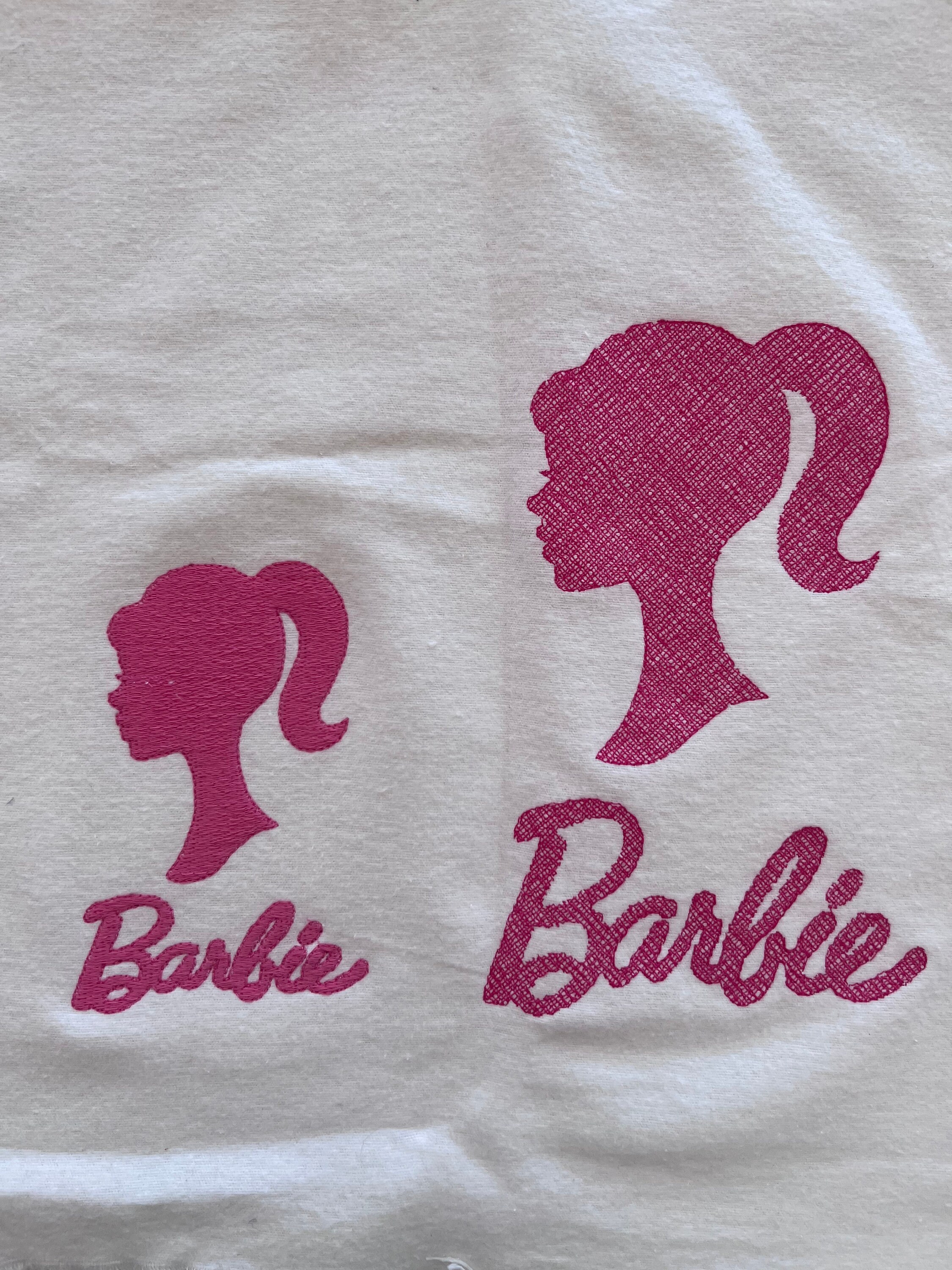 2 Sizes Barbie Machine Embroidery Designs, Barbie Silhouette Embroidery ...