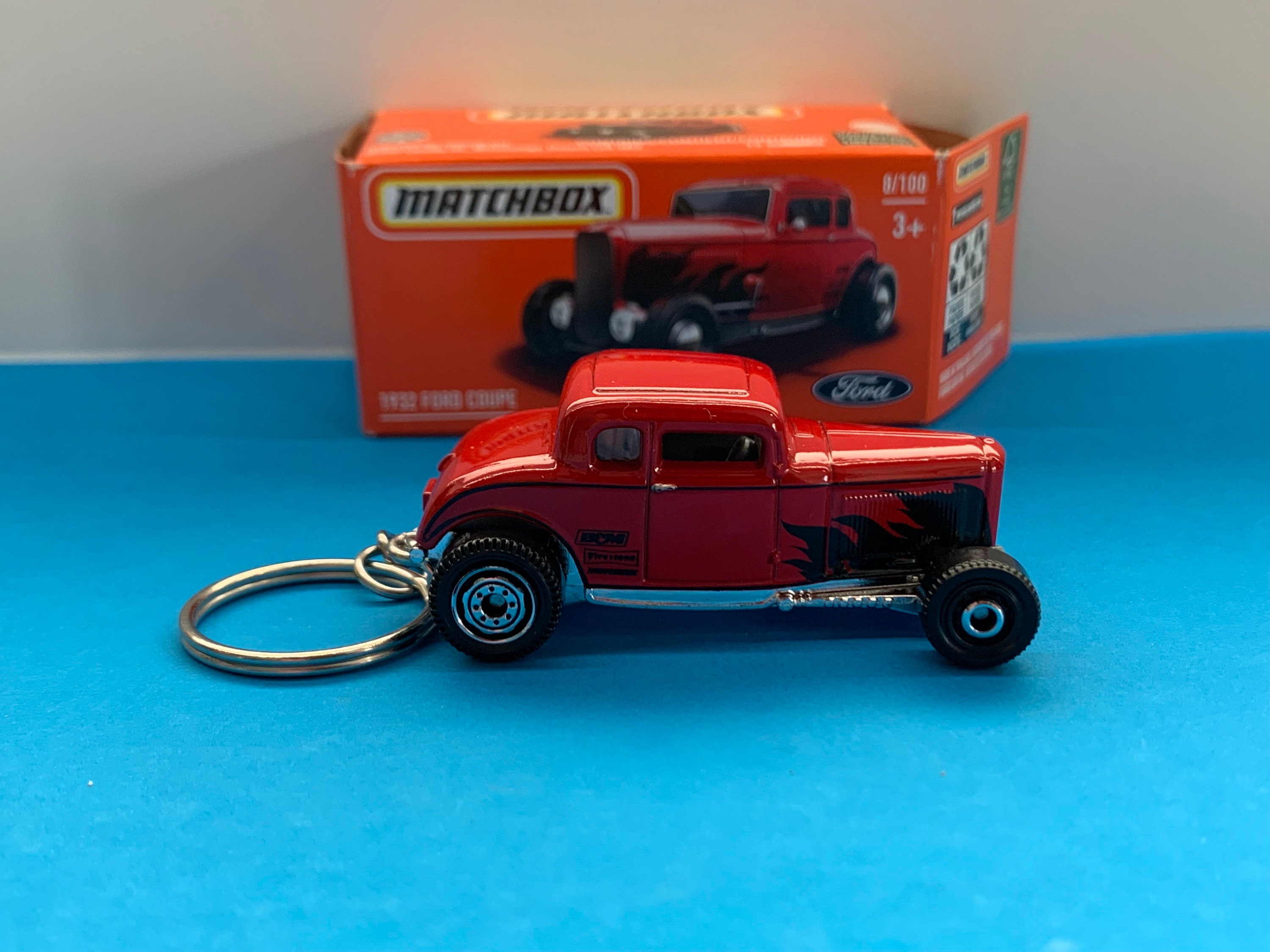 Matchbox 32 Ford Coupe Model B Hot Rod Keychain - Etsy