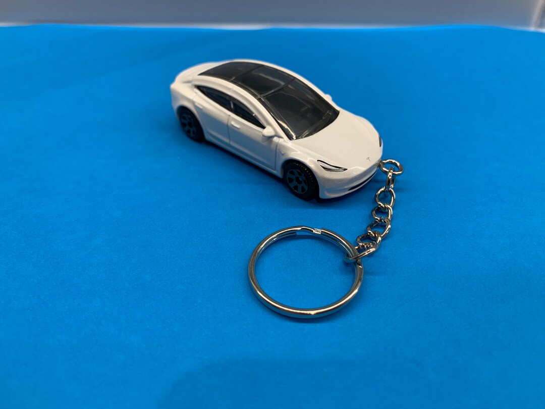 Matchbox 21 Tesla Model 3 Keychain - Etsy