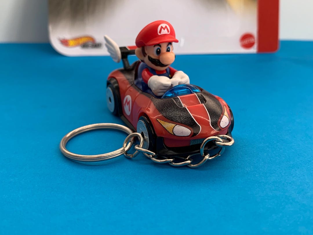 Hot Wheels Mattel 18 Nintendo Mario Kart Mario Wild Wing Kart Keychain ...