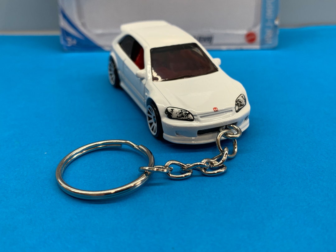 Hot Wheels 99 Honda Civic EK9 Type R Keychain Championship White - Etsy