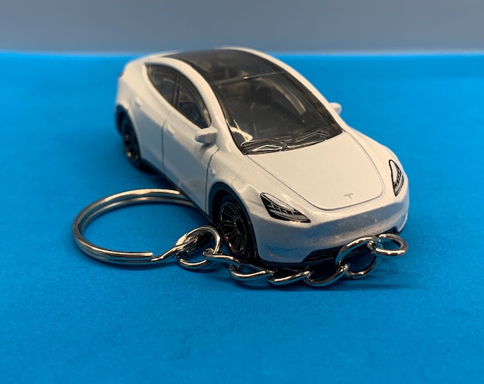 Hot Wheels 21 Tesla Model Y Keychain - Etsy