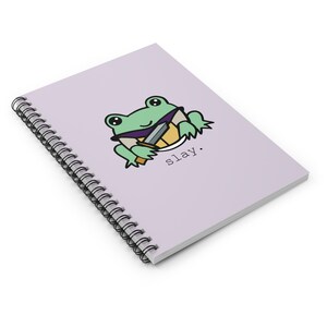 Spiral Notebook Knight Frog With Sword 118 Pages - Etsy