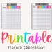Rainbow Teacher Gradebook Teacher Gradebook Elementary Gradebook - Etsy