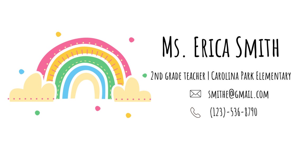 Customized Rainbow Email Signature - Etsy