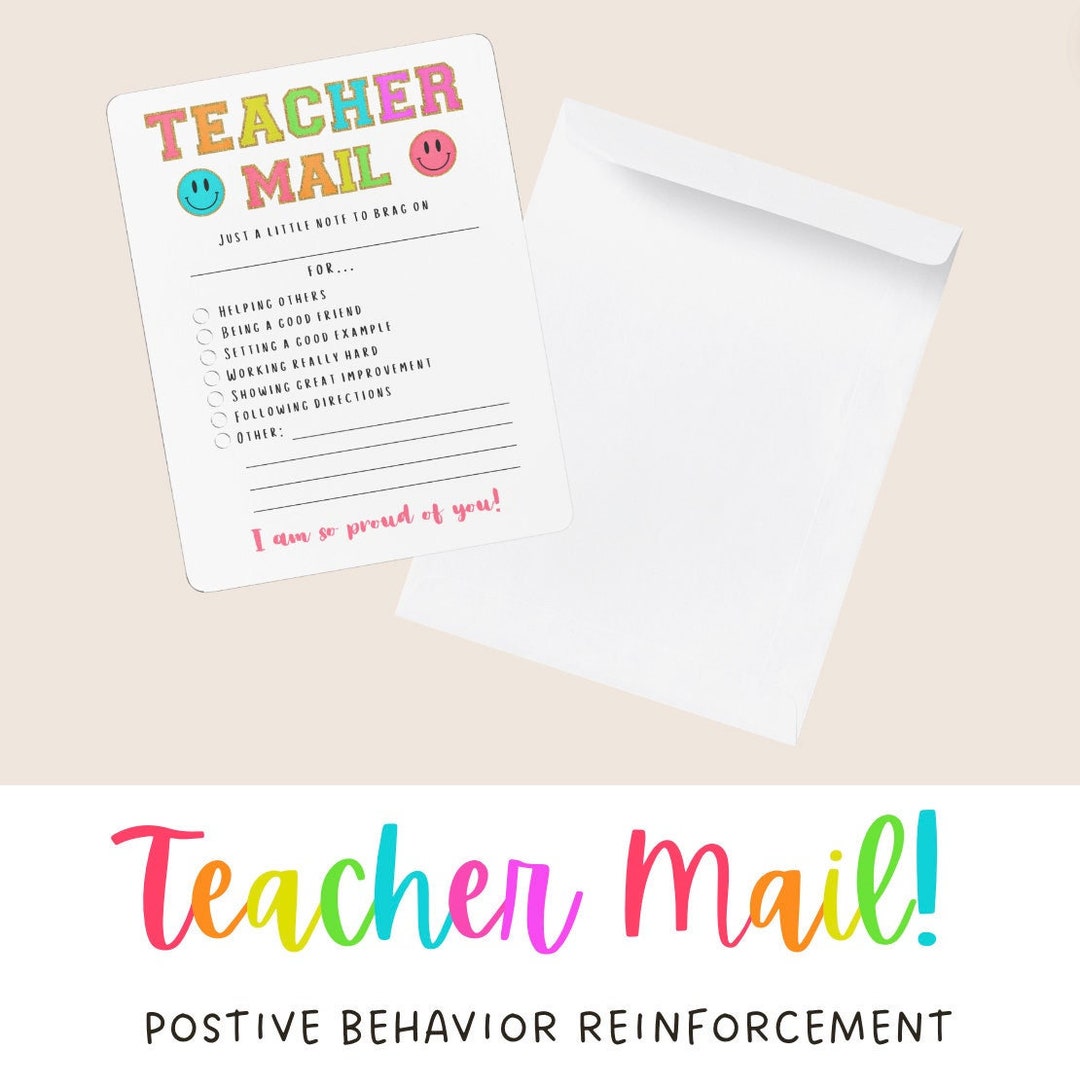Rainbow Teacher Mail | Groovy Rainbow Teacher Mail | Teacher Mail ...