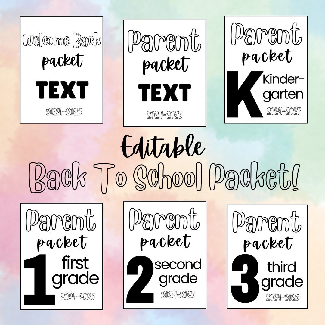 Editable Meet the Teacher Packet Back to School Parent Packet - Etsy
