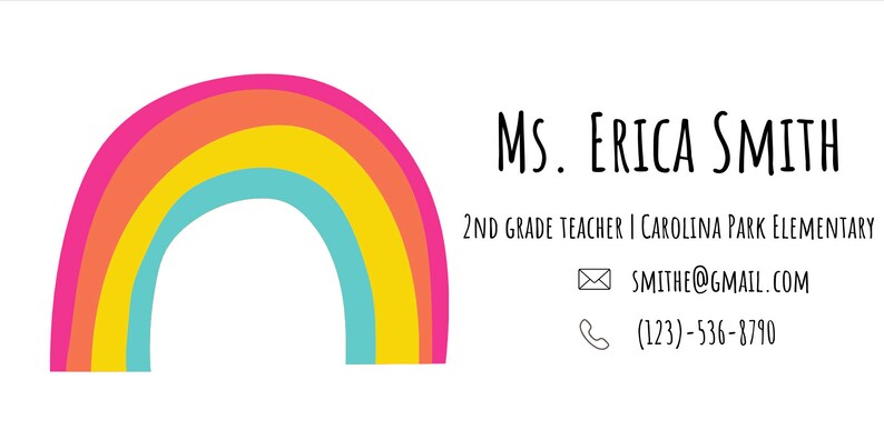 Customized Rainbow Email Signature - Etsy