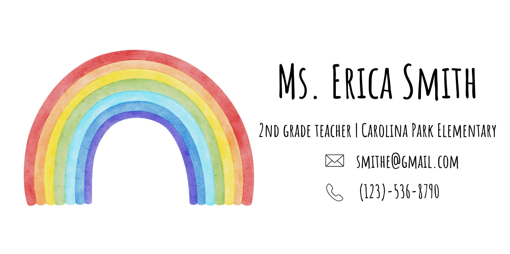 Customized Rainbow Email Signature - Etsy