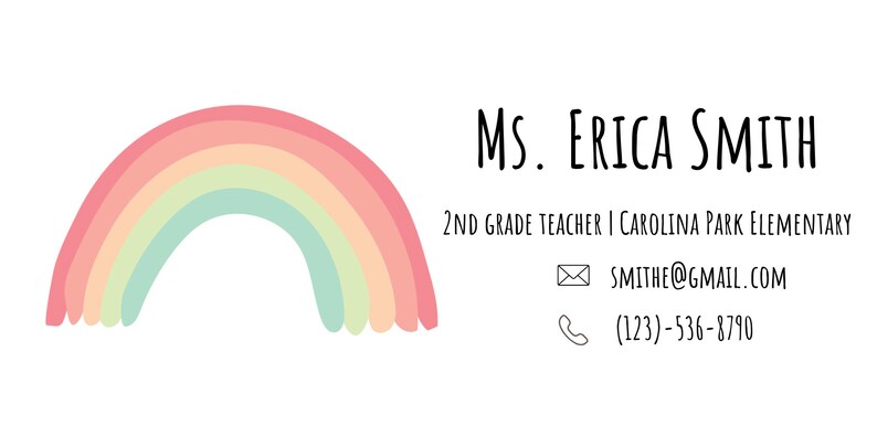 Customized Rainbow Email Signature - Etsy