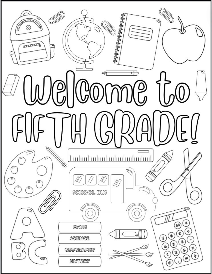 Editable Coloring Pages Back to School Color Pages Teacher Coloring ...