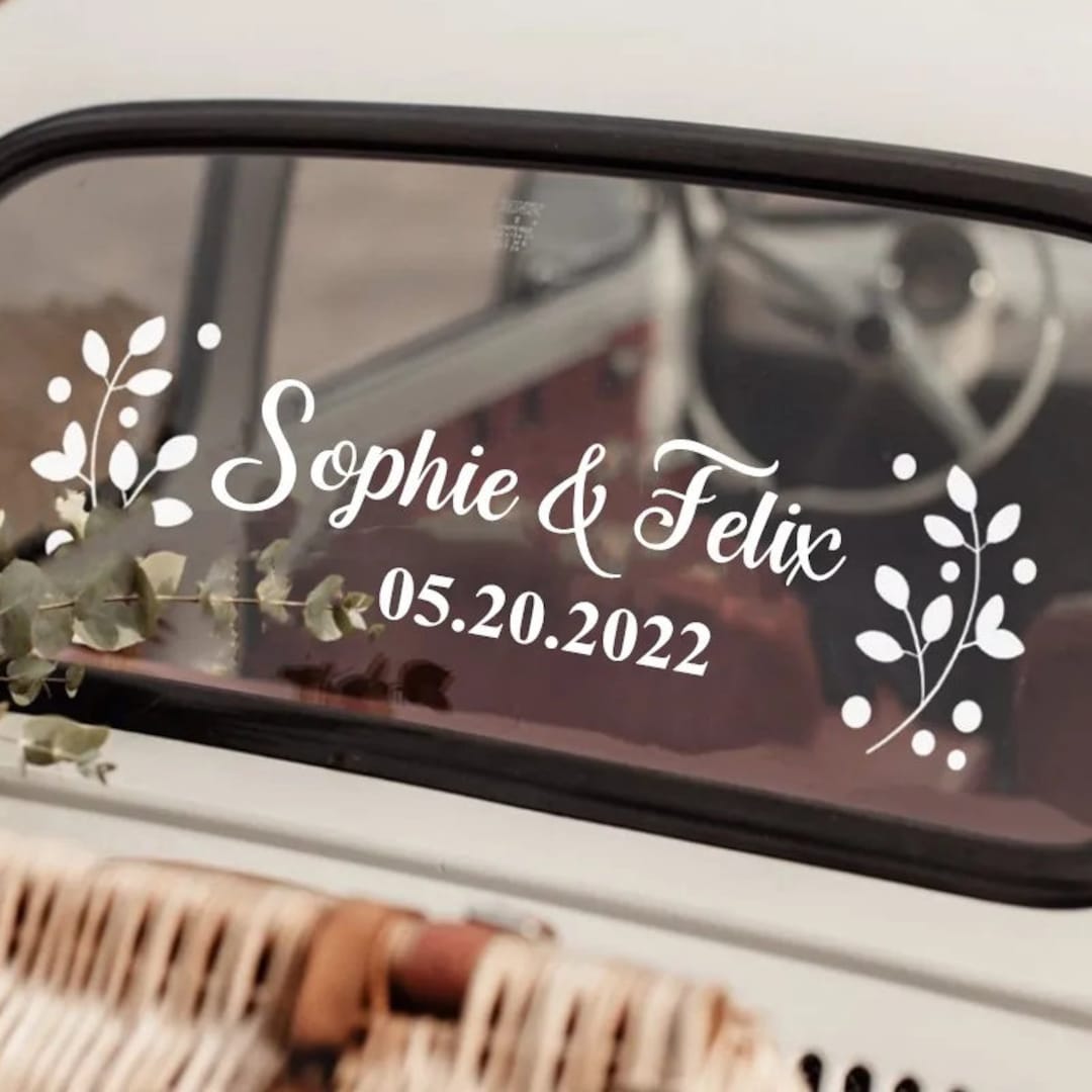 Custom Newlywed Car Decal Sticker for Weddings, Just Married Sticker - Etsy