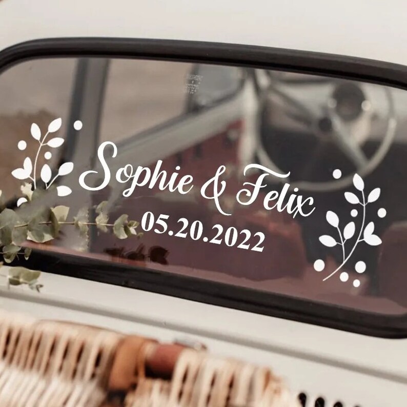 Custom Newlywed Car Decal Sticker for Weddings, Just Married Sticker - Etsy