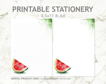 Girl Reading on Stack of Books Printable Stationery Set Lined and ...