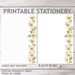 Daisies Spring Flowers Printable Stationery Lined and Unlined A4 and 8 ...