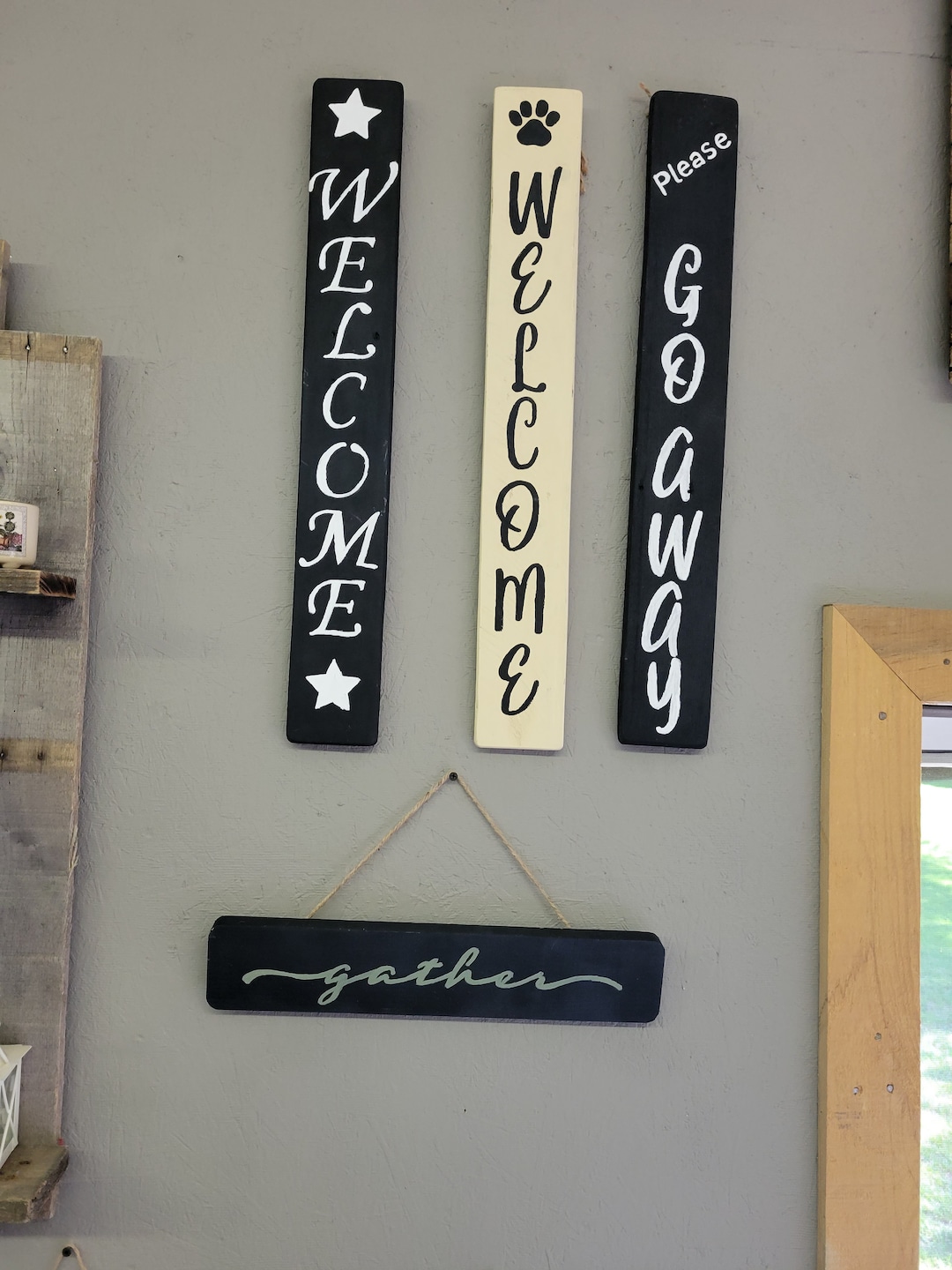 18 Welcome & Go Away Handpainted Signs - Etsy