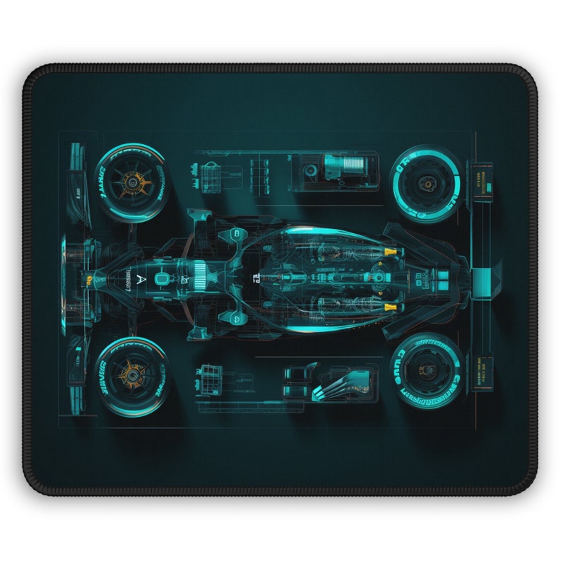Aston Martin-inspired F1 Car Design Gaming Mouse Pad Black & Teal ...