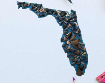 Shark Tooth State of Florida/shaped as a Shark - Etsy