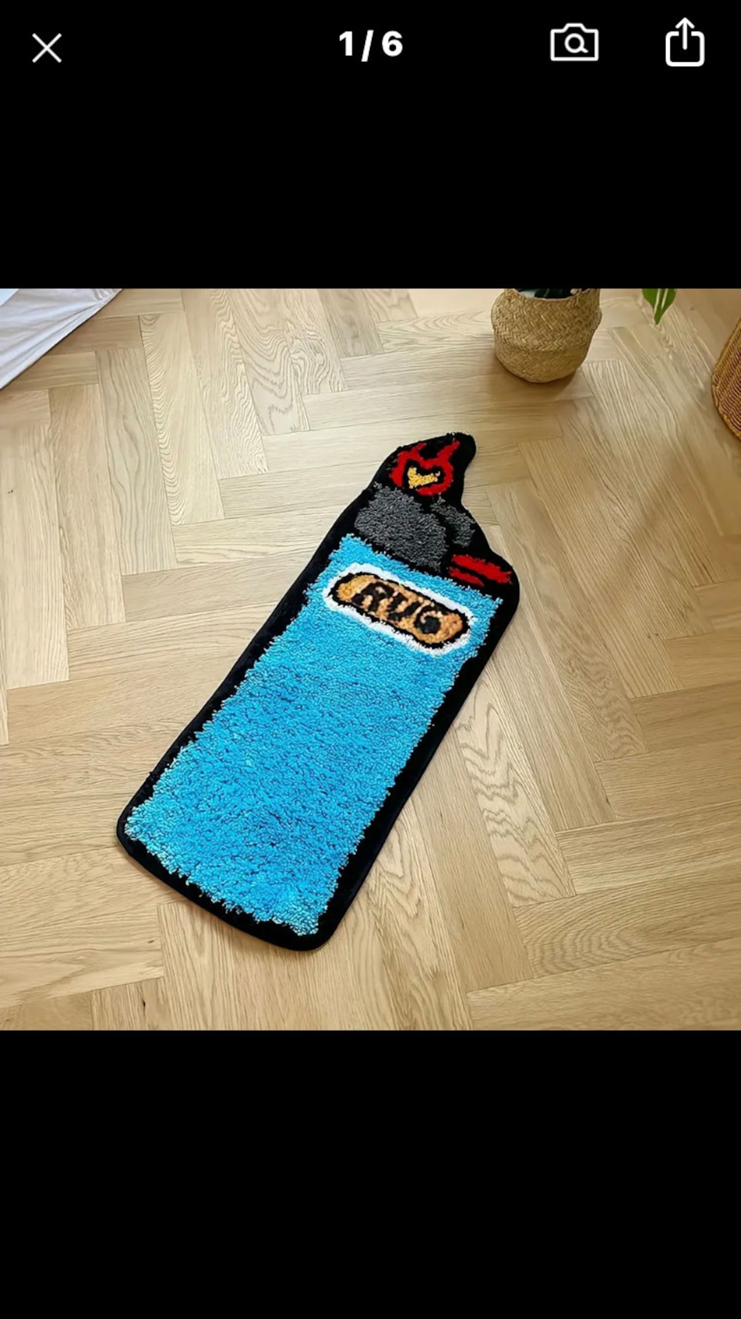 Blue Lighter Tufted Rug Art Rug - Etsy