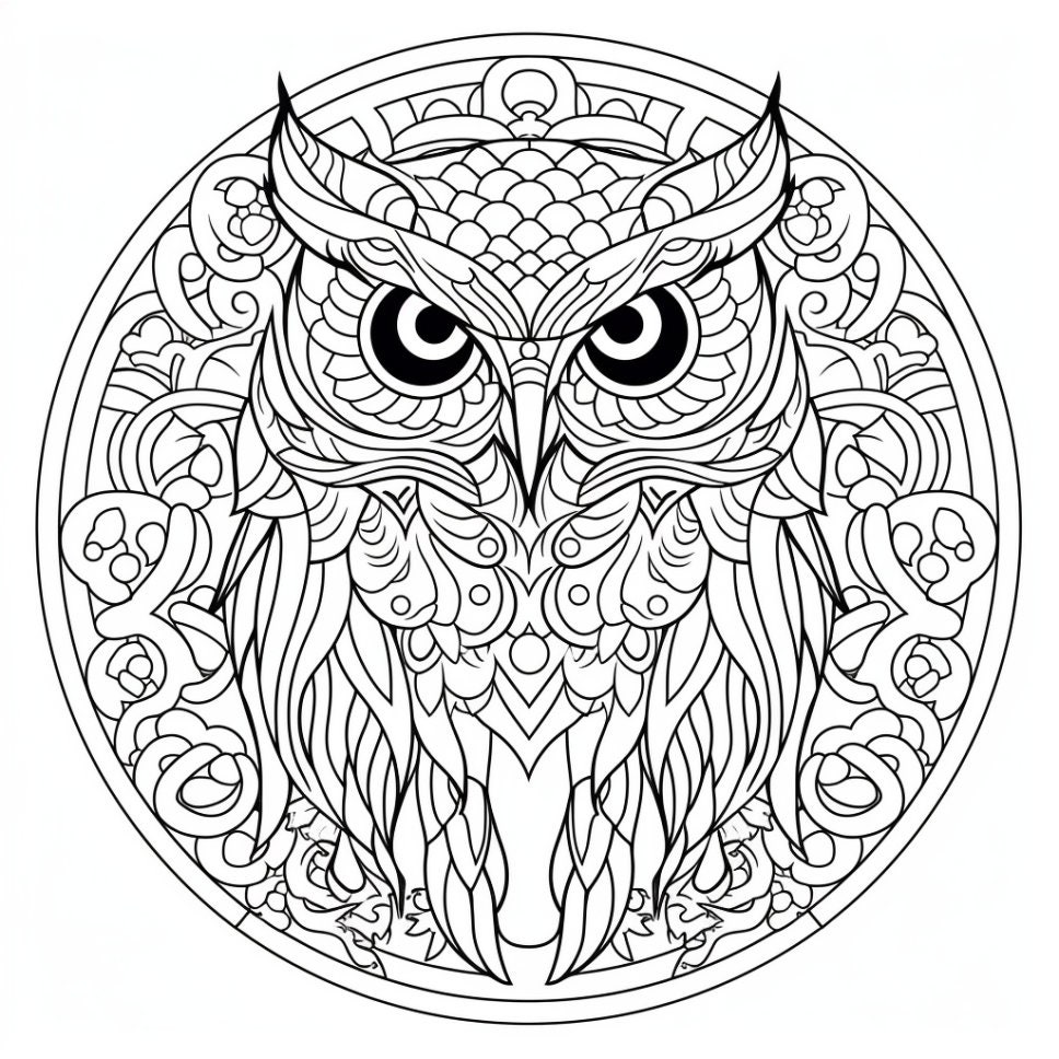 20 Owl Coloring Pages, Adult and Kids Coloring Pages, Coloring Book ...