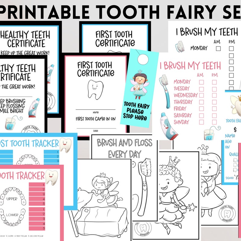 Tooth Fairy Coloring Page - Etsy