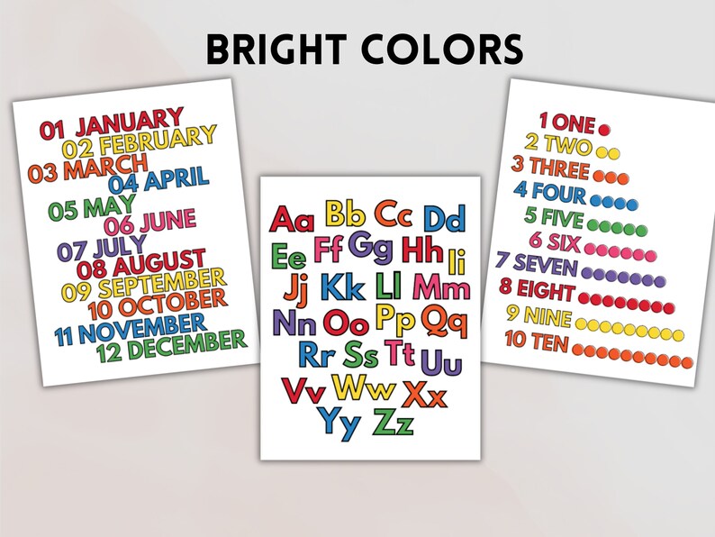 Printable Educational Posters and First Day of School Posters - Etsy