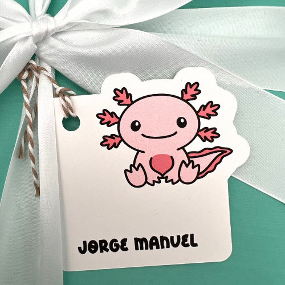 Personalized Axolotl Gift Tags - Etsy