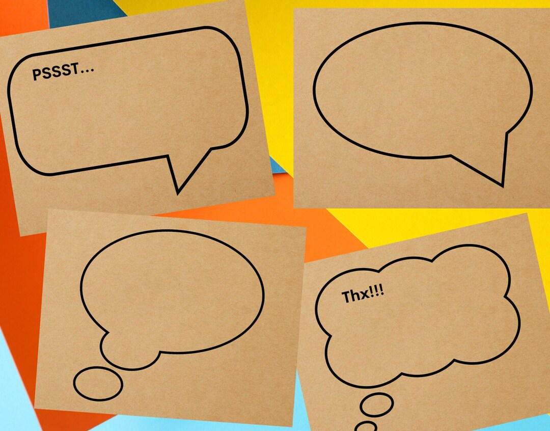 Speech Bubble Note Cards- Stationery Set- Stationery Gift- Birthday ...