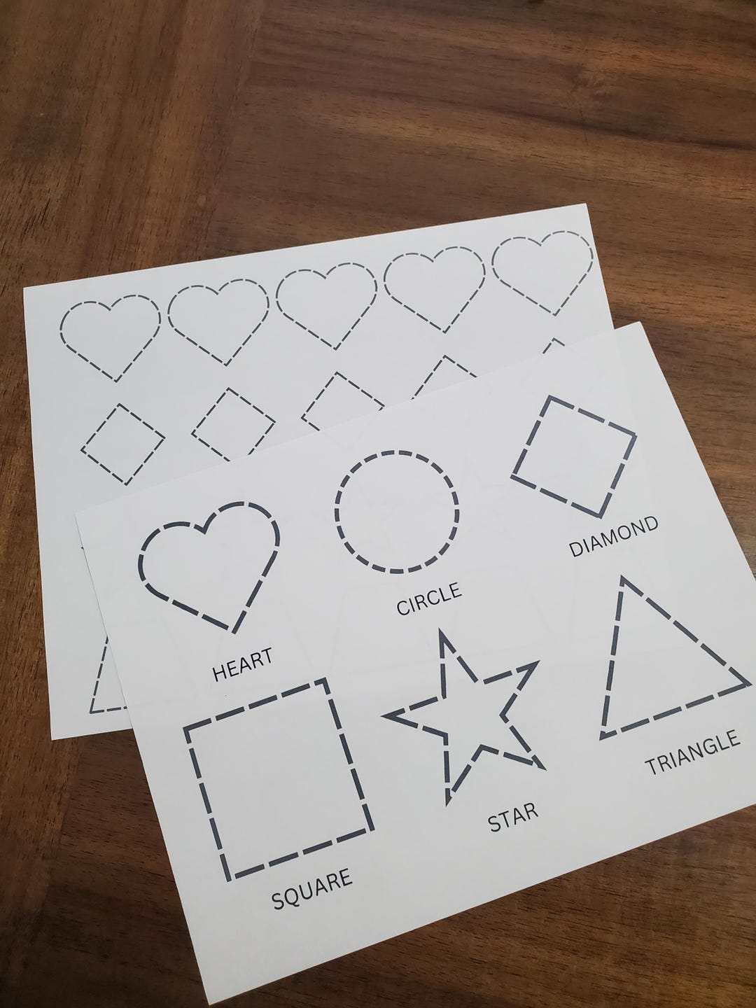 Shape Trace Activity/ Preschool Activity/ Shapes Activity - Etsy