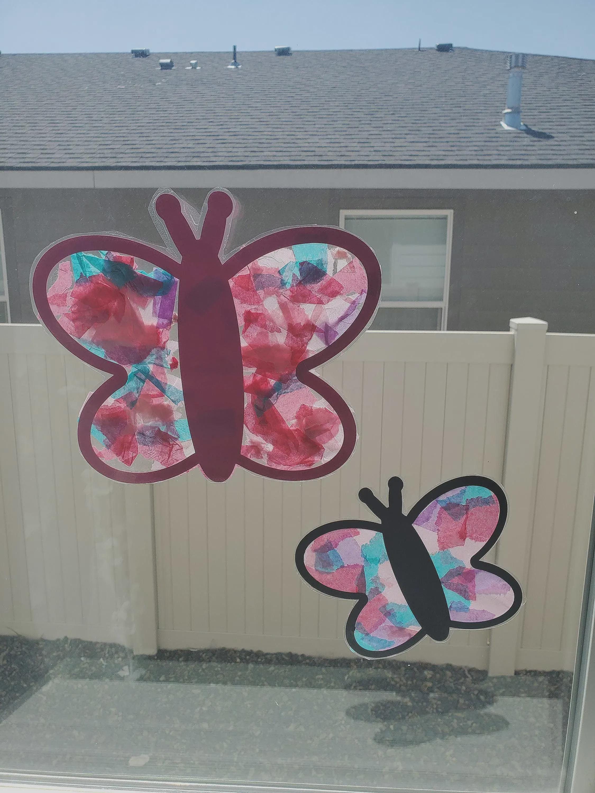 Butterfly Suncatcher Craft Kit: Tissue Paper Window Art - Etsy