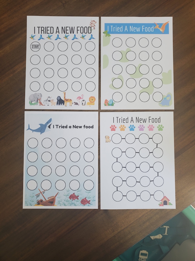 Picky Eater Reward Charts: Try New Foods (PDF Digital Download) - Etsy