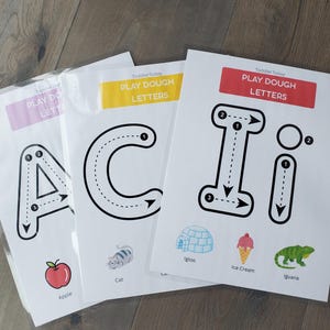 Printable ABC Playdough Mat – Uppercase & Lowercase Letters ...