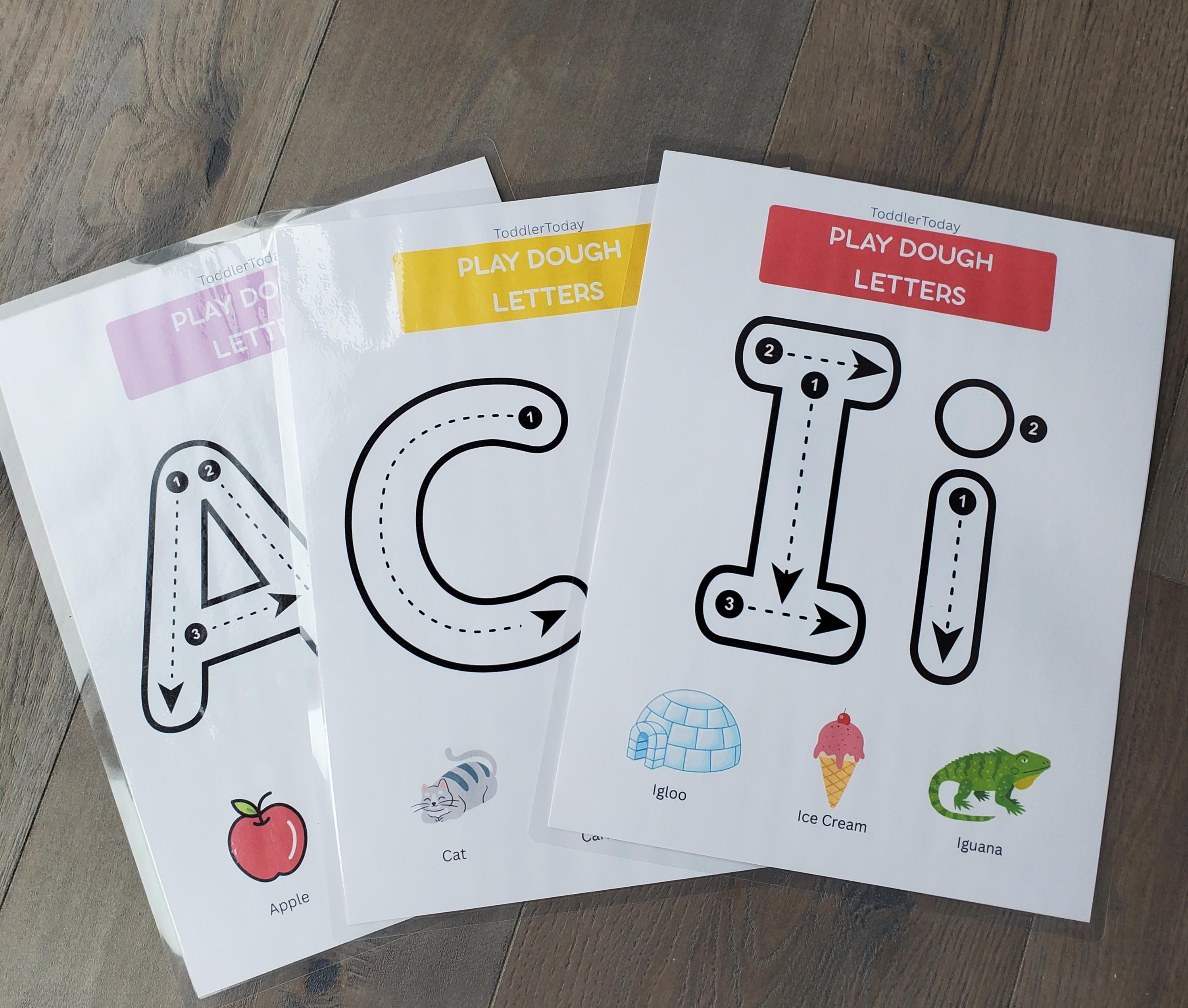 Printable ABC Playdough Mat – Uppercase & Lowercase Letters ...