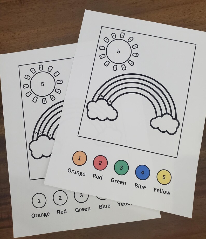 Spring Color by Number – Summer Color by Number - Printable Activity ...