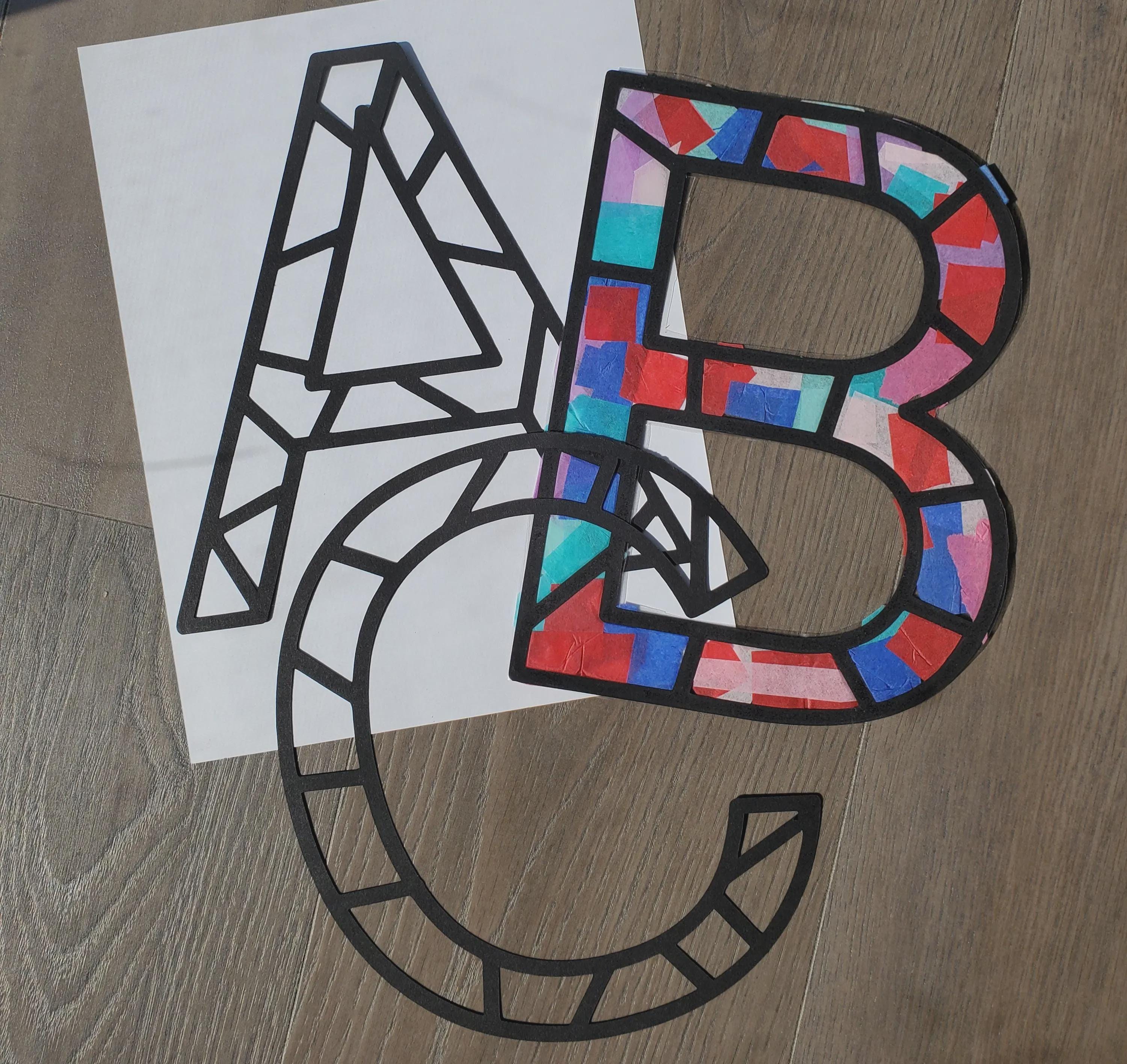 DIY Suncatcher Letter Craft Kit: Alphabet Learning Activity for Kids - Etsy