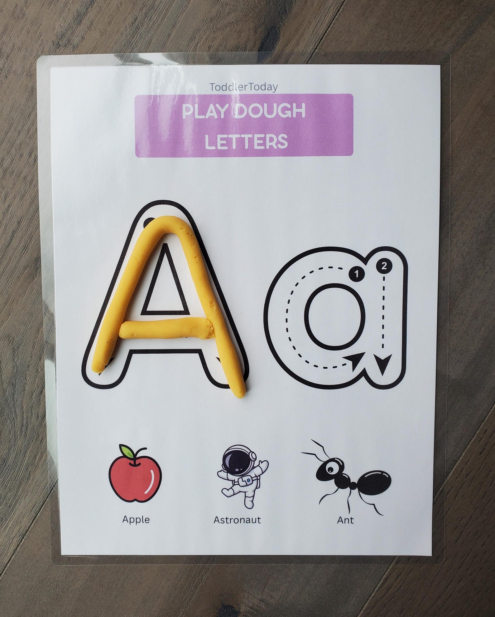 Printable ABC Playdough Mat – Uppercase & Lowercase Letters ...