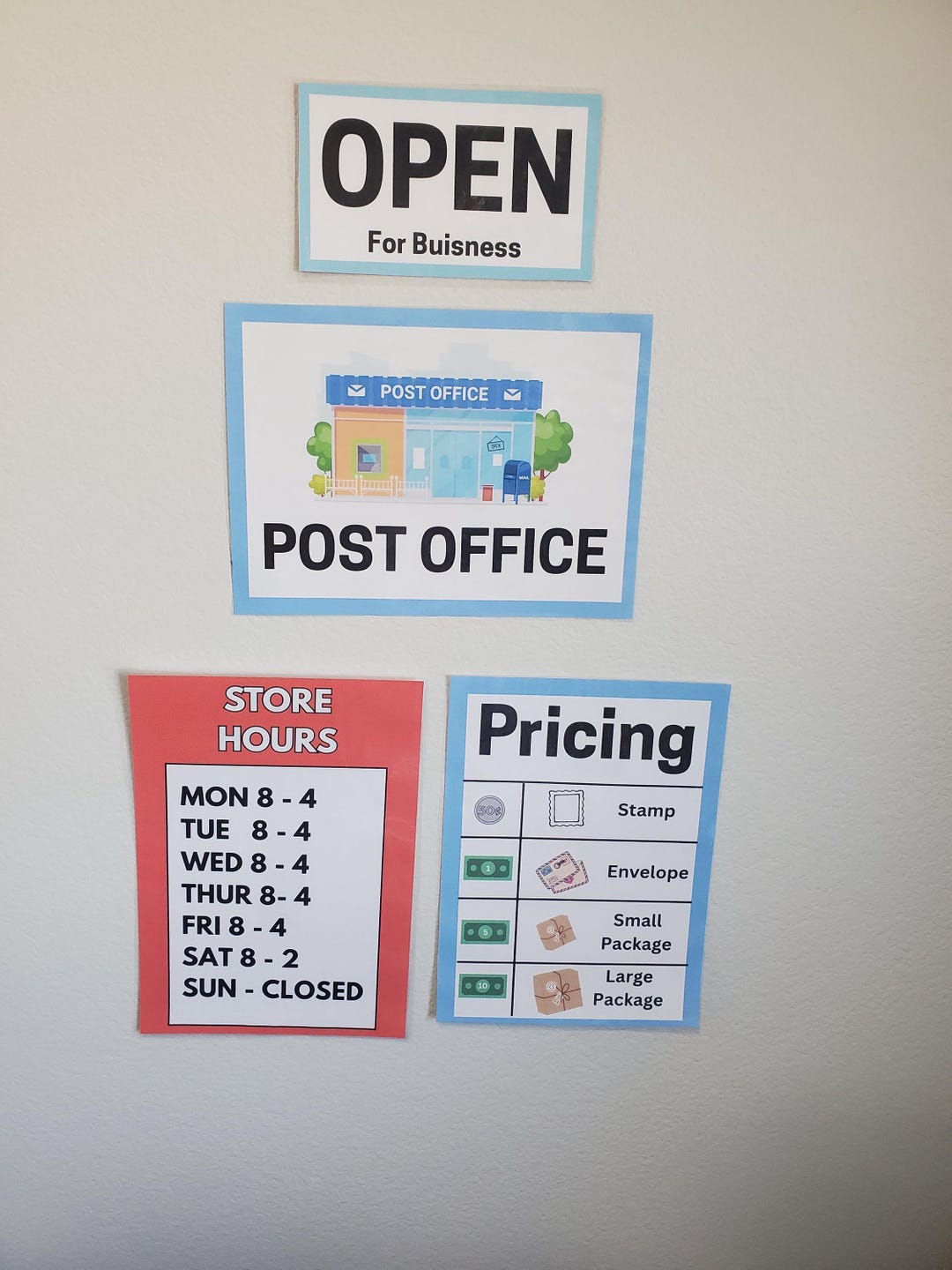 Pretend Play Post Office Kit: Homeschool Activity, Printable Stickers ...